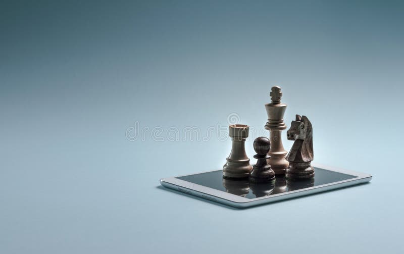 Online Chess Video Game App Stock Photo - Image of activity ...