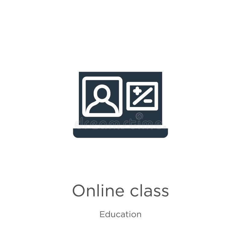Online Class Icon Vector. Trendy Flat Online Class Icon from Education ...