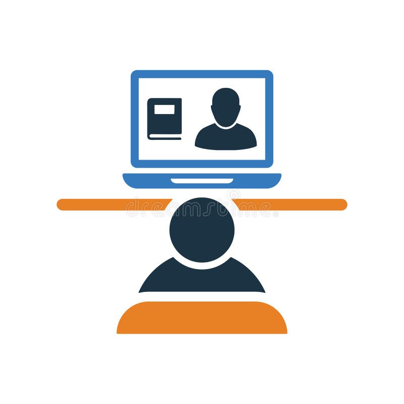 Online Class, Meeting Icon. Editable Vector Logo Stock Image - Image of ...