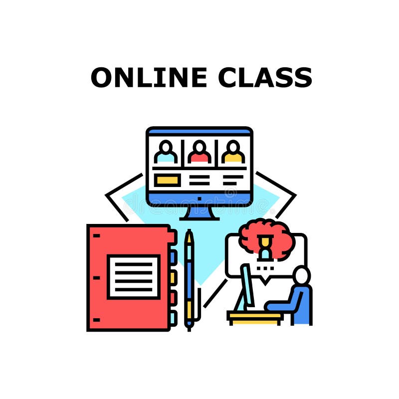 Online Class Vector Concept Color Illustration Stock Vector ...
