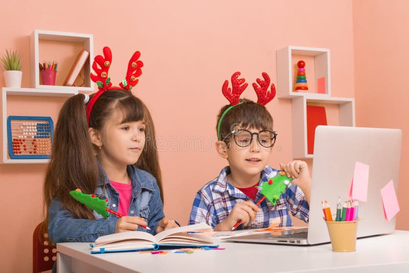Online Classes, Teaching Online. Kids Learning Online Stock Photo ...