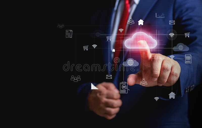 Online Cloud Network Data Connection Future Online Cloud Stock Photo ...