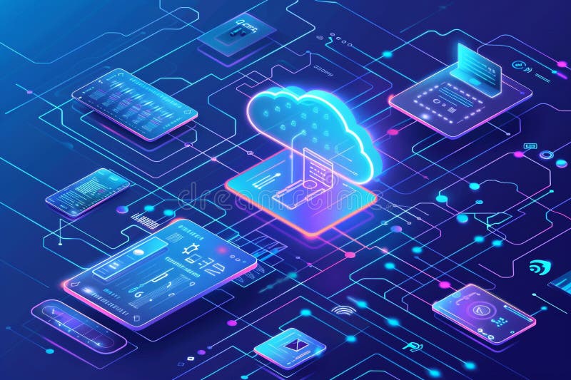 Online, Cloud Storage, Contact, Computing, Tablet, Phone Home Devices ...