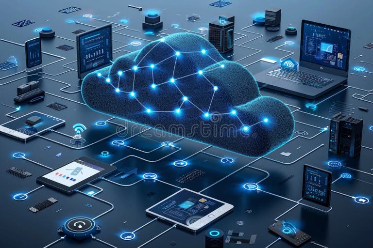 Online, Cloud Storage, Contact, Computing, Tablet, Phone Home Devices ...