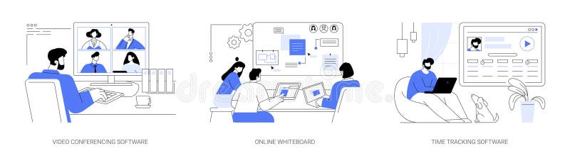 Remote Whiteboard Stock Illustrations – 255 Remote Whiteboard Stock ...