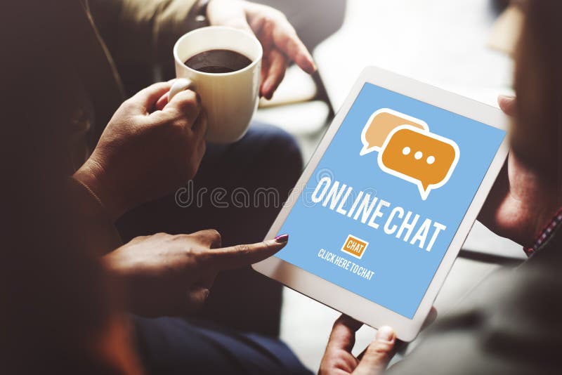 Online Communication Chat Conversation Global Concept Stock Photo ...
