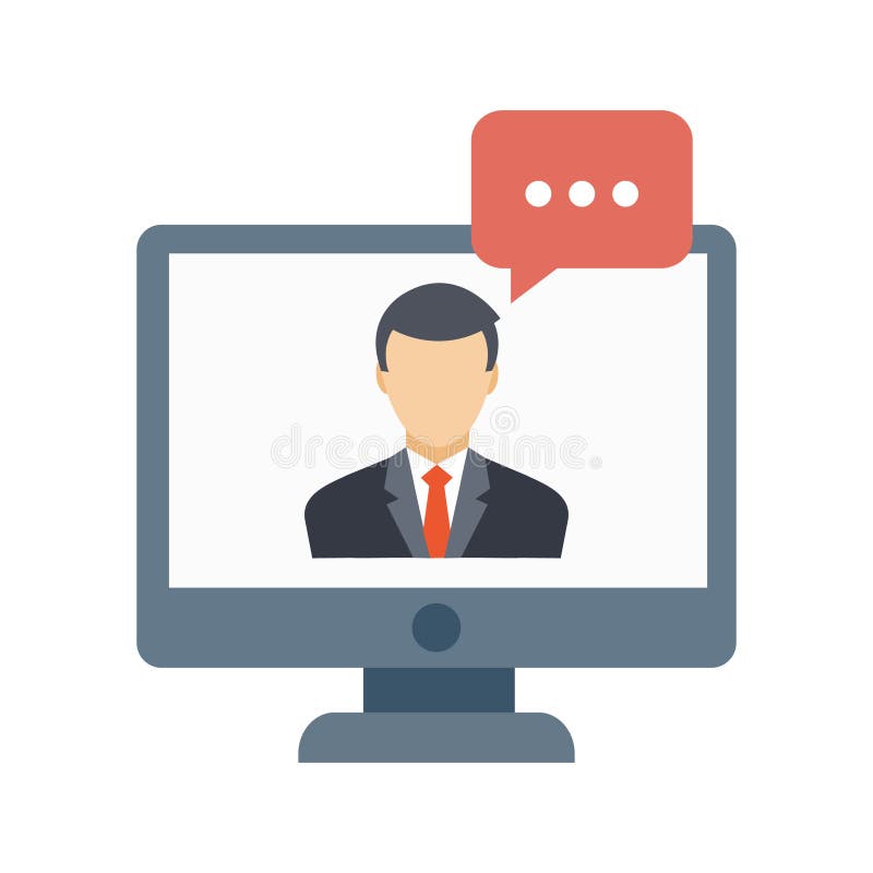 Online Communication System, Color Vector Icon Which Can Easily Modify ...