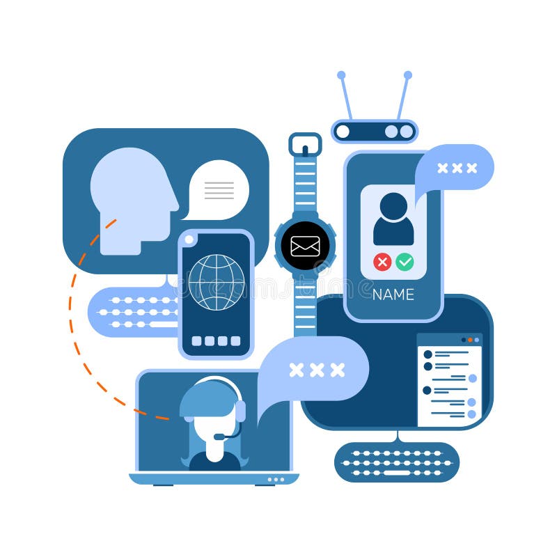 Communication Conceptual Cartoon Vectors Stock Vector - Illustration of ...