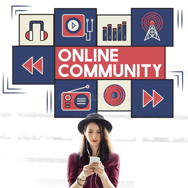 Online Community Connection Society Social Concept Stock Image - Image ...