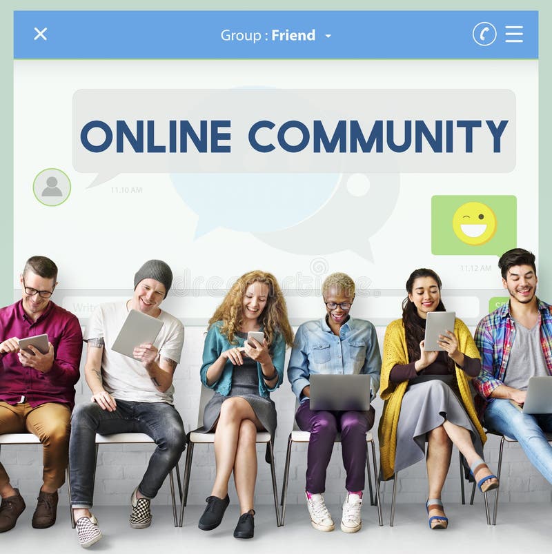 Online Community Sharing Communication Society Concept Stock Photo ...