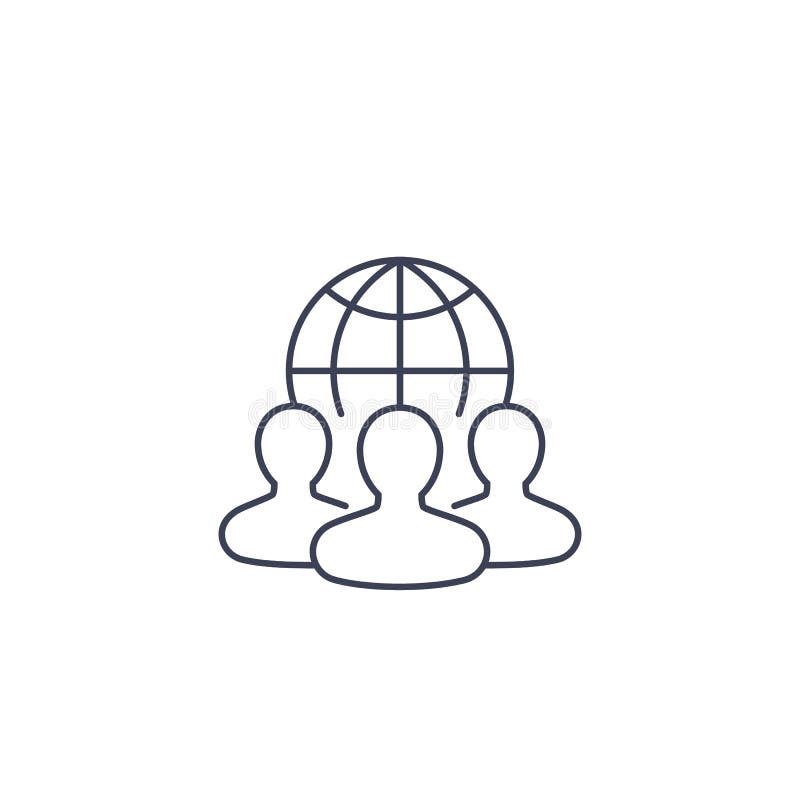 Community Line Icon. Simple Element from Social Activity Collection ...