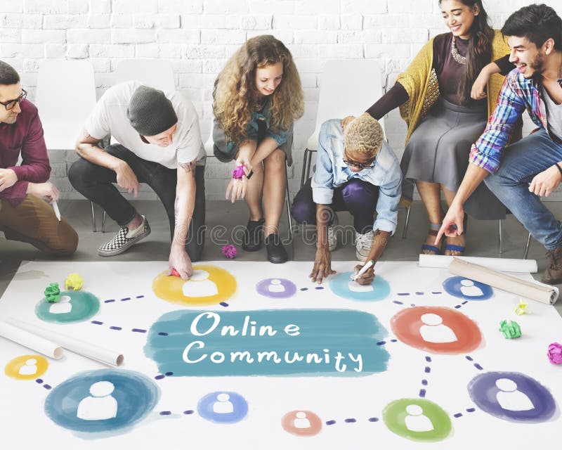 Online Community Sharing Communication Society Concept Stock Photo ...