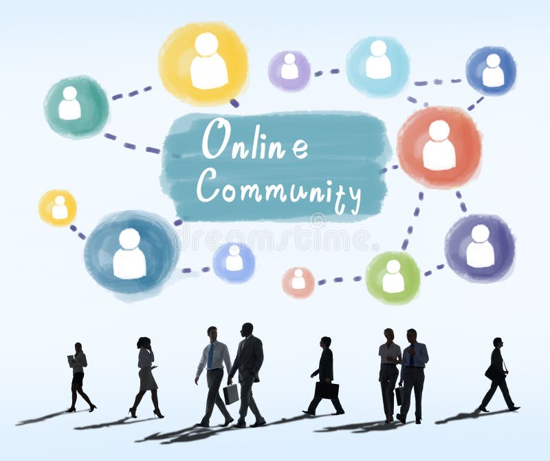 Online Community Sharing Communication Society Concept Stock Photo ...