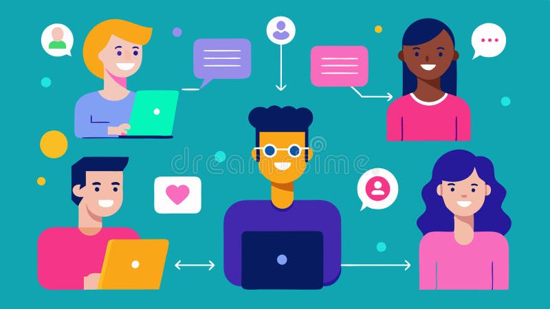 Online Community a Vibrant Online Community with Users Connecting Over ...