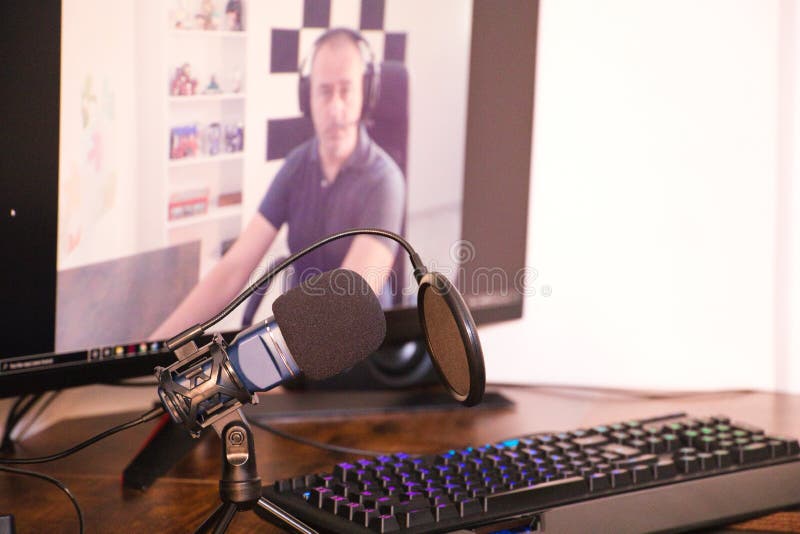 Online Computer Game Players are Chatting Via Video Call before the ...