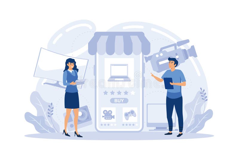 Online Computer Store stock vector. Illustration of concept - 273966496