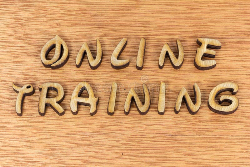 Online Computer Training Education Wood Sign Stock Photo - Image of ...