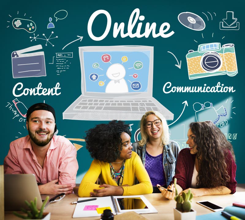 Online Connection Internet Web Social Networking Concept Stock Image ...