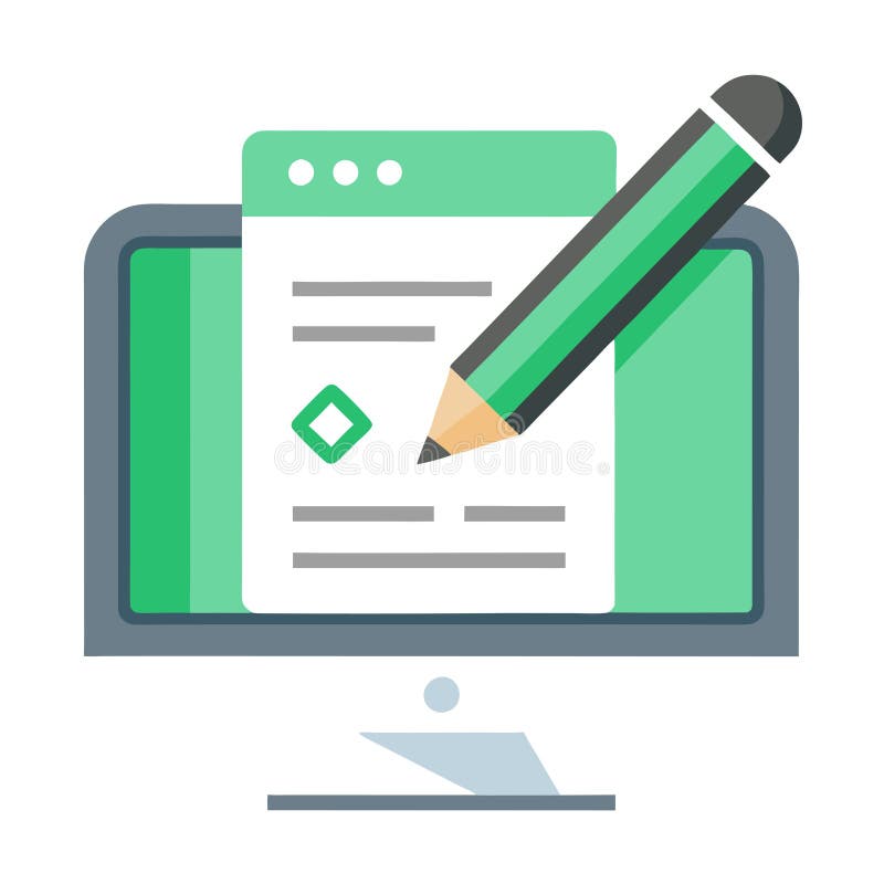 Online Content Creation and Editing Using Computer and Pencil, Digital ...