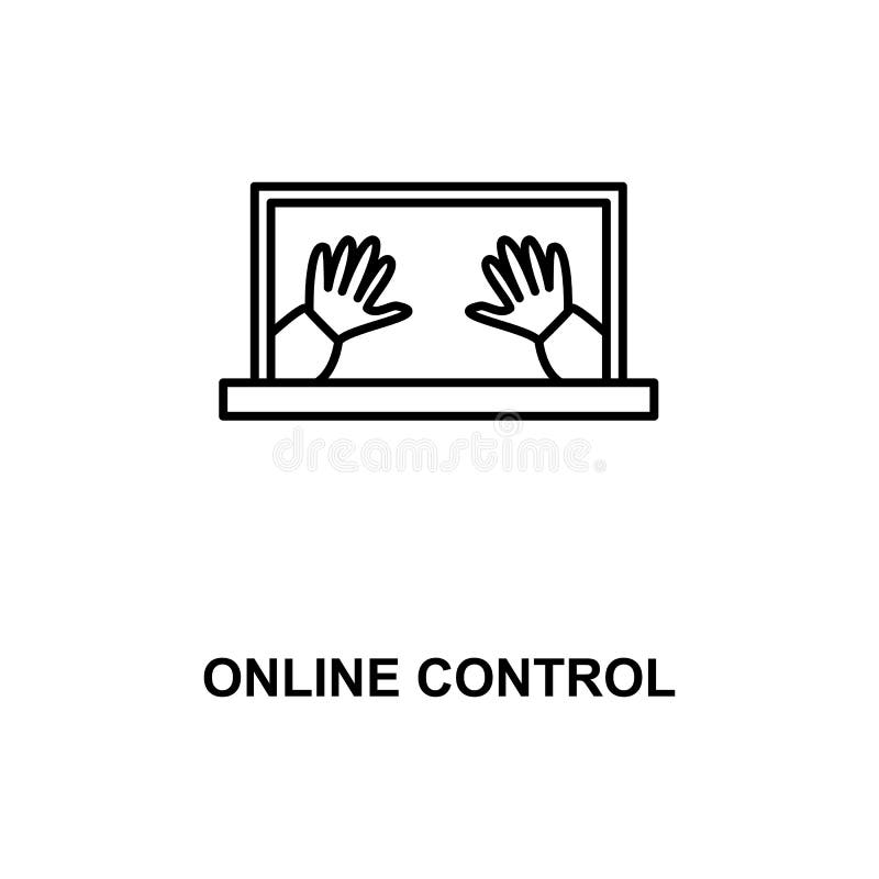 Online Control System Line Icon Concept. Online Control System Vector ...