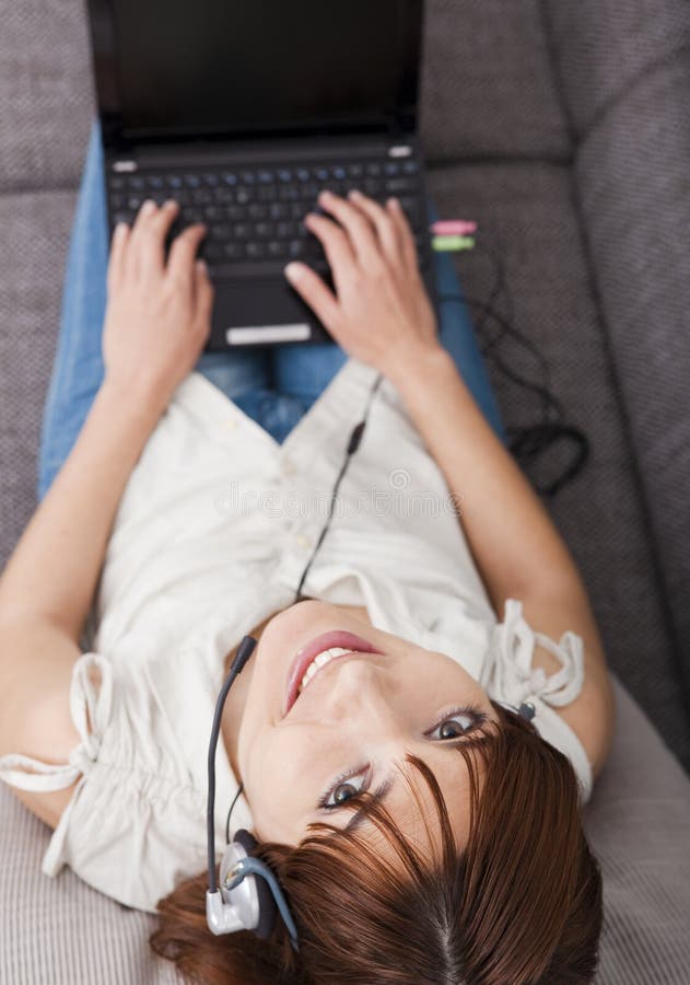 Online conversation stock image. Image of girl, headphones - 15048705