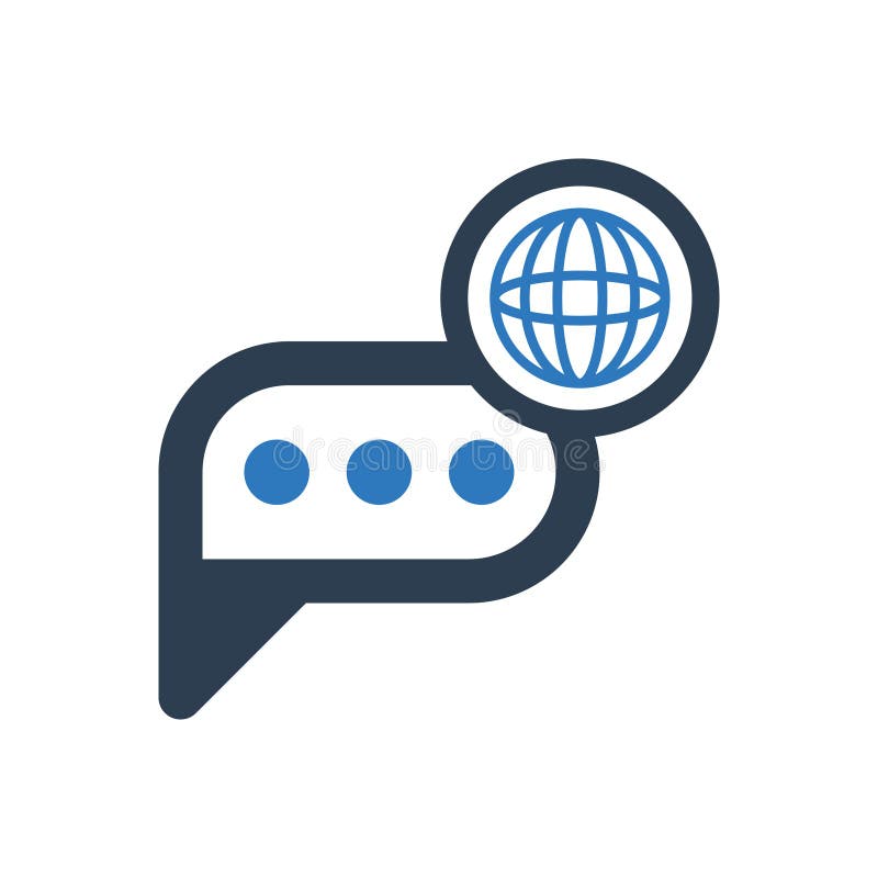 Online Conversation Chat Icon Stock Vector - Illustration of icon ...