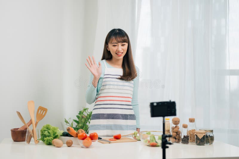 Online Cooking Classes. Food Blogging Stock Image - Image of website ...