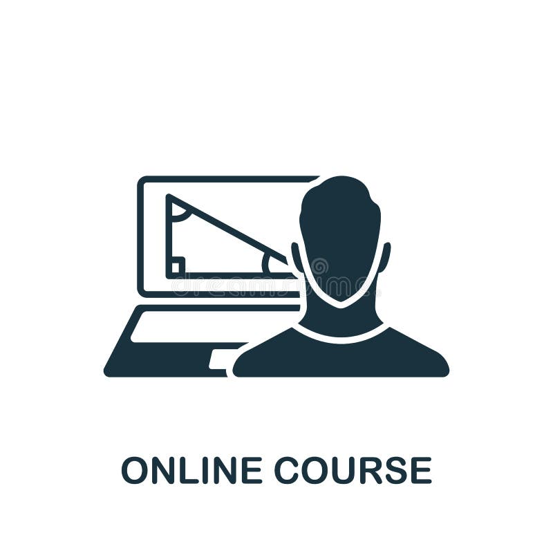 Online Course Icon from E-learning Collection. Simple Line Element ...