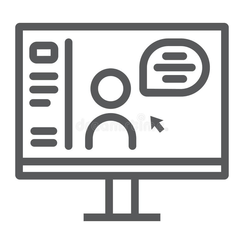 Distance Education Line Icon, E Learning Stock Vector - Illustration of ... Distance Education Line Icon, E Learning Stock Vector - Illustration of ...