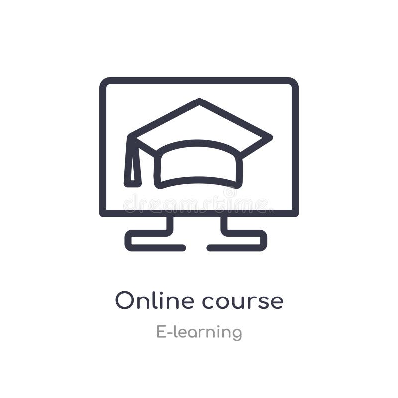 Online Course Isolated Icon. Simple Element Illustration from E ...