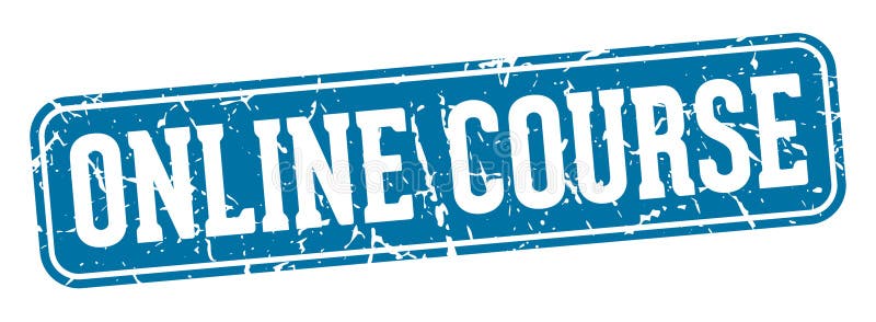 Online Course Rectangular Sign. Online Course Stamp Stock Vector ...