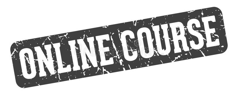 Online Course Rectangular Sign. Online Course Stamp Stock Vector ...