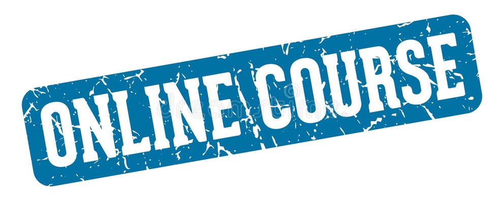 Online Course Rectangular Sign. Online Course Stamp Stock Vector ...