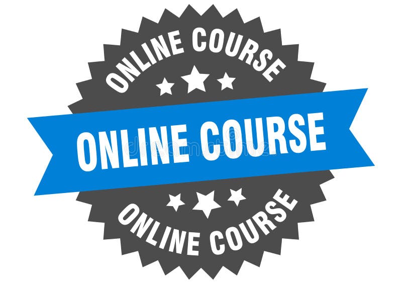 Online Course Banner Template. Ribbon Label Sign. Sticker Stock Vector ...