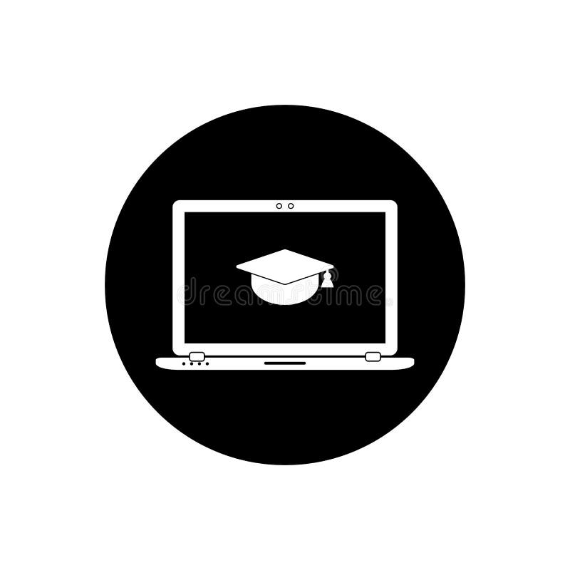 Online Course Service Button Icon Stock Vector - Illustration of online ...