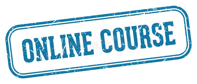 Online Course Stamp. Online Course Rectangular Stamp on White ...