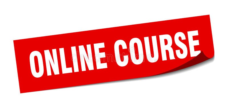 Online Course Sticker. Square Isolated Label Sign. Peeler Stock Vector ...