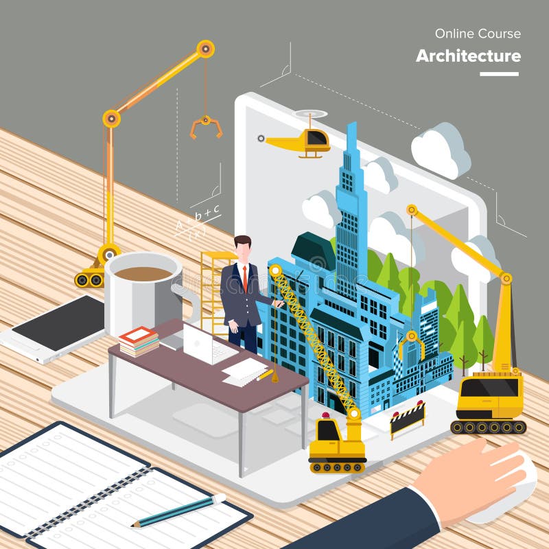 Online Learning Construction Vector Stock Illustrations – 400 Online ...