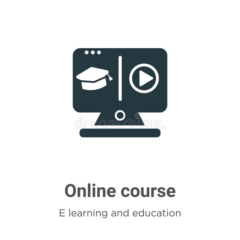 Online Course Outline Vector Icon. Thin Line Black Online Course Icon ...