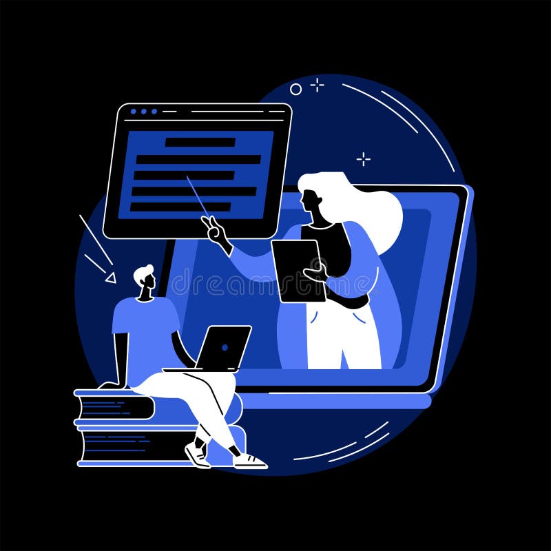 Online Courses Abstract Concept Vector Illustration. Stock Vector ...