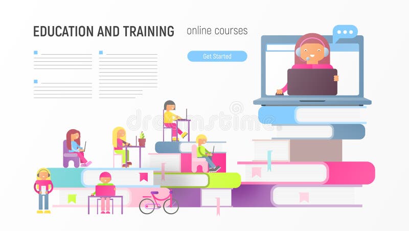 Online Courses stock vector. Illustration of design - 140899087