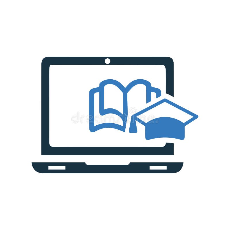 Online, Courses Icon. Editable Vector Logo Stock Illustration ...