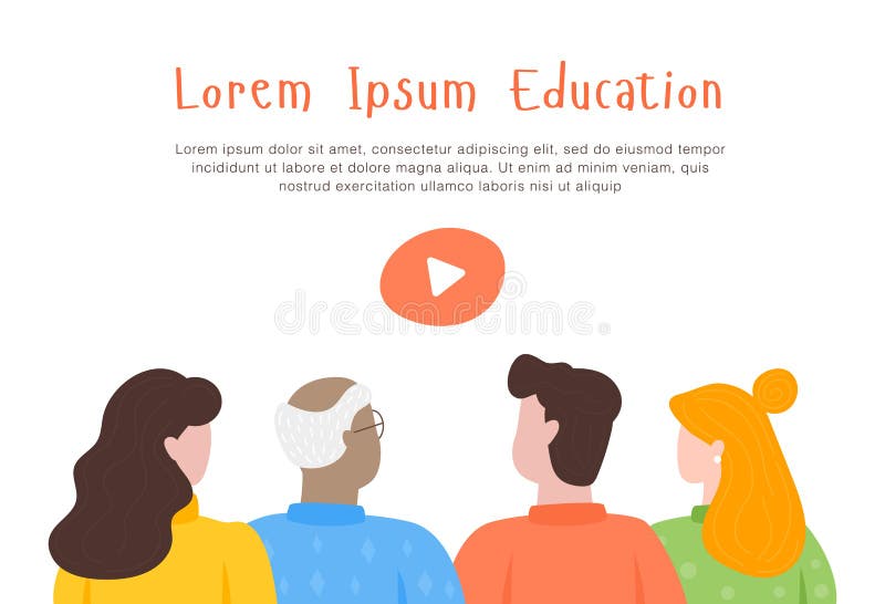 The Online Courses Start Web Page Stock Vector - Illustration of ...