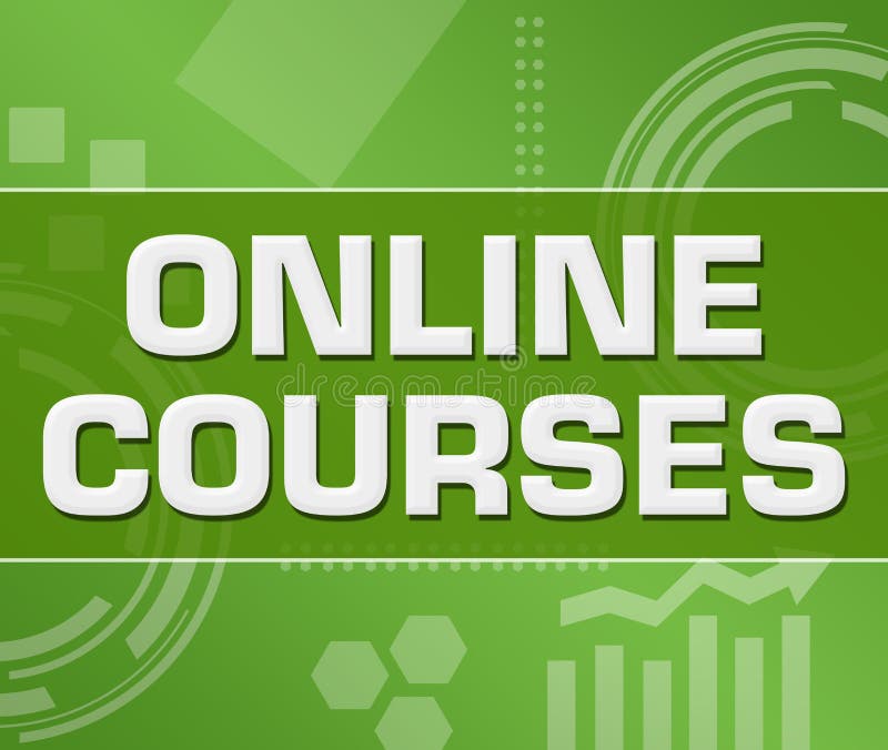 Online Courses Green Technology Background Square Stock Illustration ...