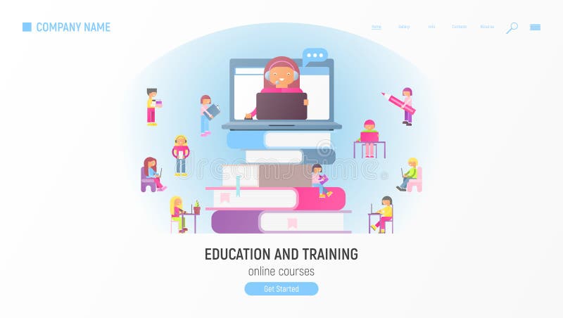 Online Courses, Tutorials, E-learning Stock Vector - Illustration of ...