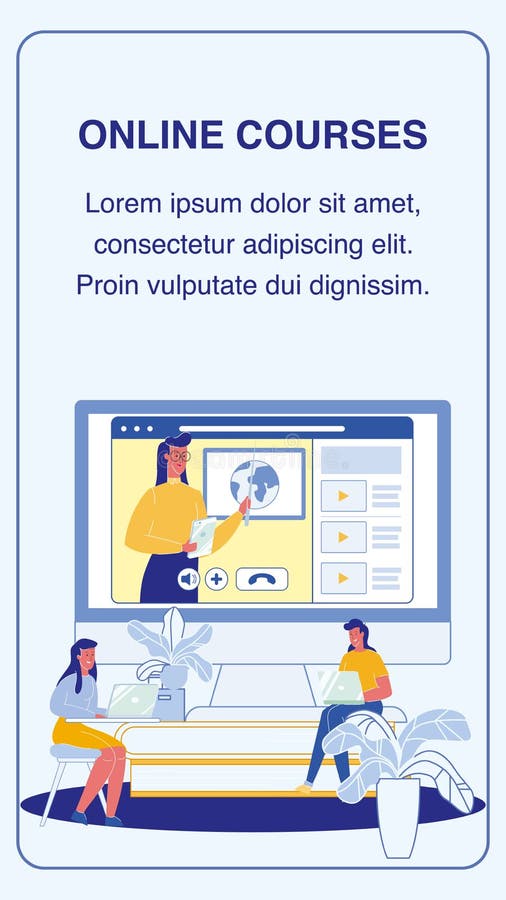 Online Courses, University Vector Flyer Layout Stock Vector ...