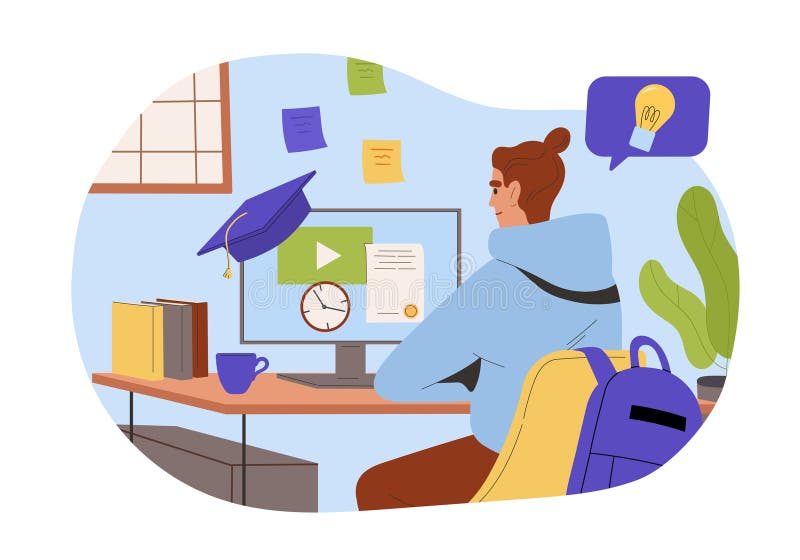 Online Courses Vector Concept Stock Vector - Illustration of business ...