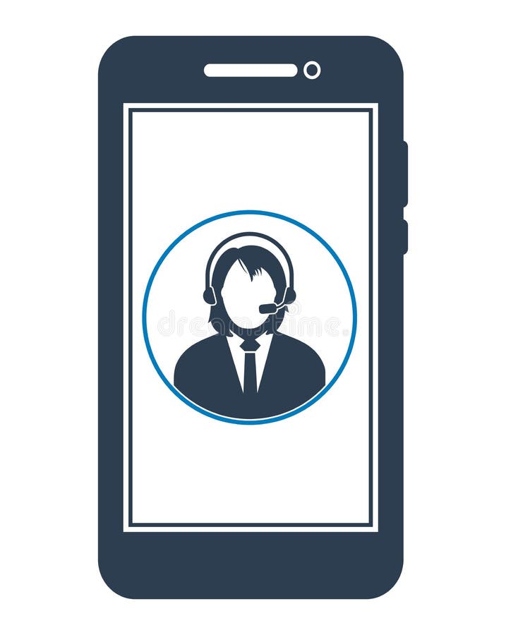 Online Customer Service Icon. Stock Vector - Illustration of person ...