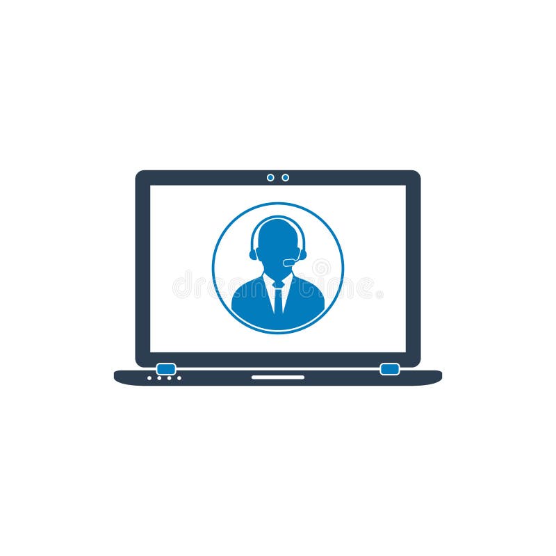 Online Customer Service Icon. Stock Vector - Illustration of style ...