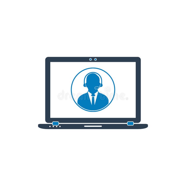 Online Customer Service Icon. Stock Vector - Illustration of style ...